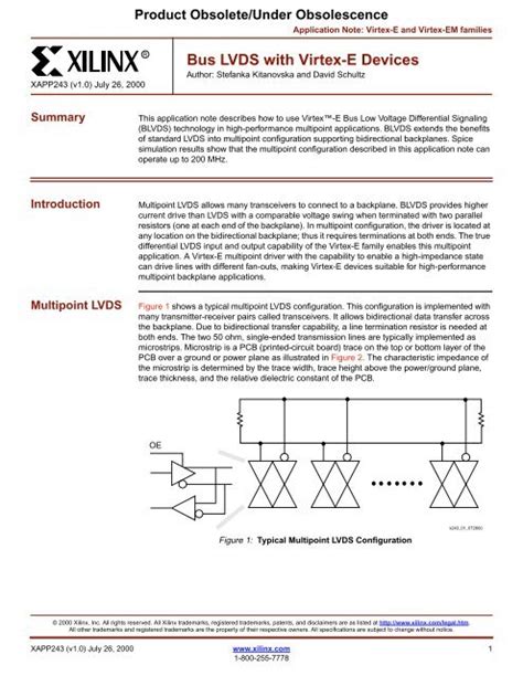 XAPP Bus LVDS With Virtex E Devices V Xilinx