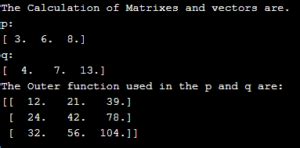 Numpy Outer How Outer Function Works In Numpy