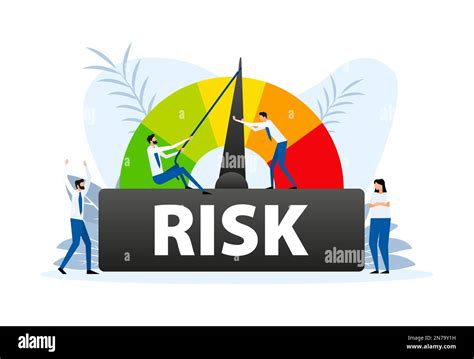 Risk Speedometer Risk Gauge Icon High Risk Meter Stock Vector Image