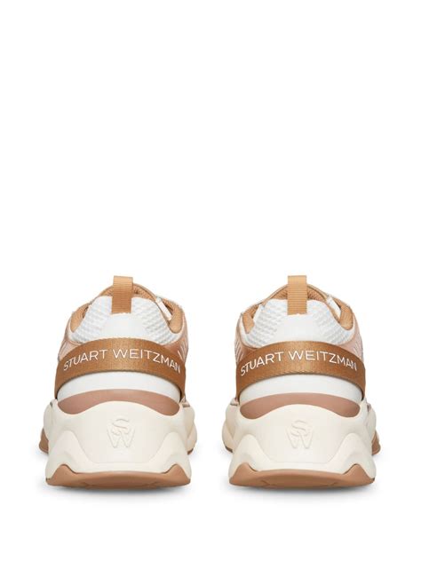Stuart Weitzman Sw Panelled Sneakers White Farfetch