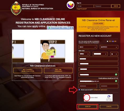 Nbi Clearance Online Registration As New Account