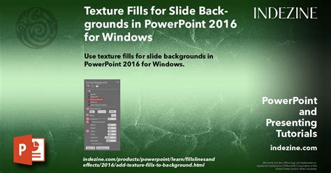 Texture Fills For Slide Backgrounds In PowerPoint For Windows