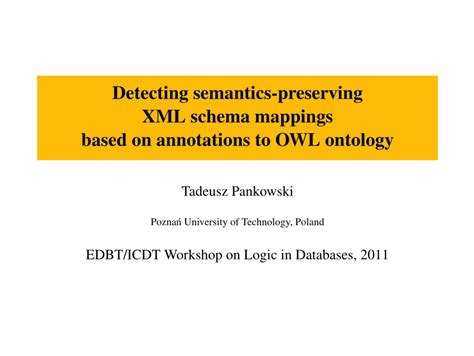 Pdf Detecting Semantics Preserving Xml Schema Mappings Based On Annotations To Owl Ontology