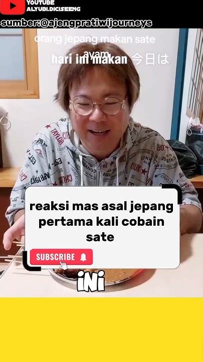 Reaksi pertama kali mas asal jepang cobain sate #bule #kuliner #shorts ...