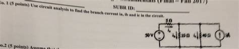 solved e 1 3 points use circuit analysis to find the