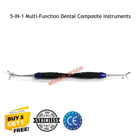 Multi Function Dental Composite Instrument Kit 5 In 1 Blades