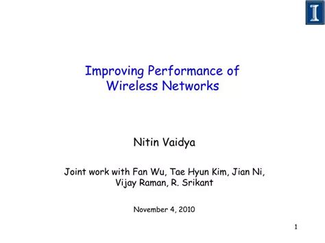 Ppt Improving Performance Of Wireless Networks Powerpoint