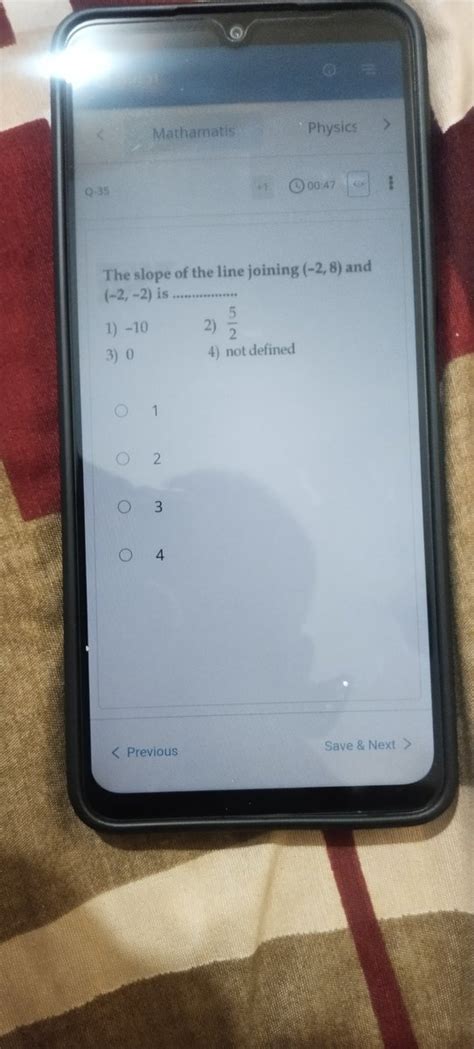 Mathamatisphysicsq 35400 47 The Slope Of The Line Joining −2 8