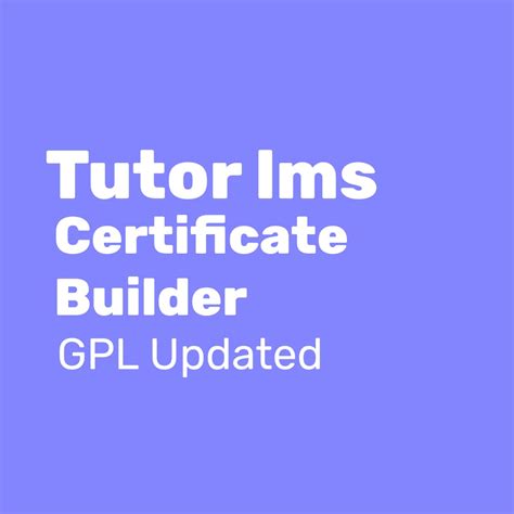 Tutor Lms Certificate Builder Latest Gpl Plugin Download Free Gpl