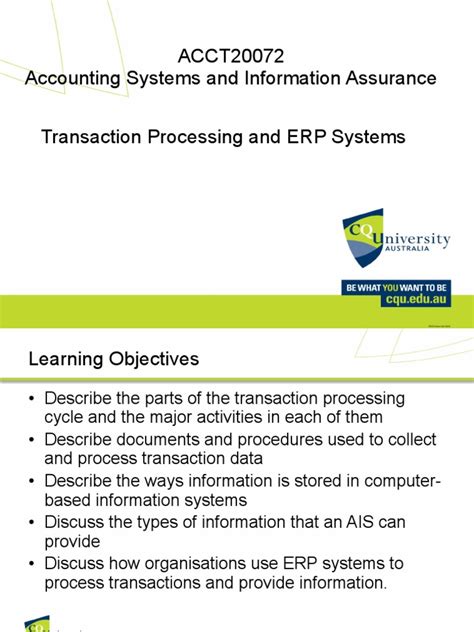 Acct20072 Transaction Processing Erp Systems V2 Pdf Enterprise Resource Planning Bookkeeping