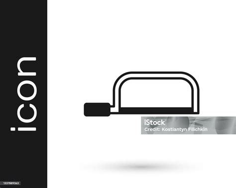 흰색 배경에 격리 된 검은 쇠톱 아이콘 금속은 나무와 금속을 보았다 벡터 가정 생활에 대한 스톡 벡터 아트 및 기타 이미지 가정 생활 강철 개선 Istock