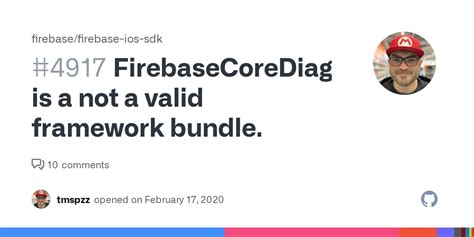 Firebasecorediagnosticframework Is A Not A Valid Framework Bundle