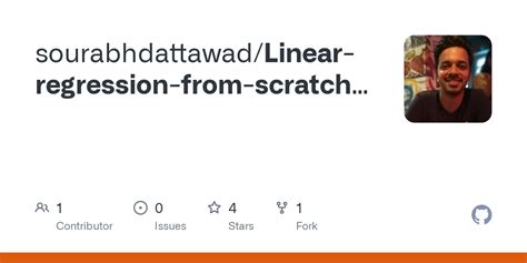 Github Sourabhdattawadlinear Regression From Scratch In Python