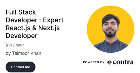 full stack developer expert react js and next js developer by taimoor khan