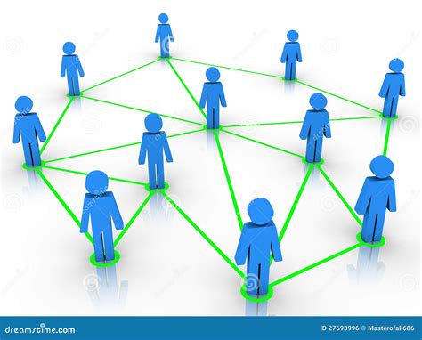 Human Figures Connected As A Network Stock Illustration Illustration Of Chain Communication