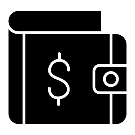 Premium Vector Wallet Glyph Solid Black Illustration