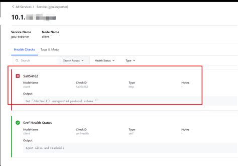 Consul Node Show Health Check Failing With Unsupported Protocol Scheme Consul HashiCorp