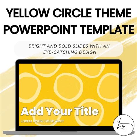 powerpoint template editable powerpoint template yellow circle design