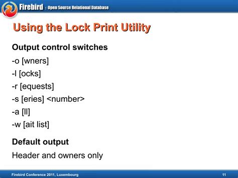 Understanding The Lock Manager Internals With The Fb Lock Print Utility