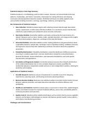 Exploring Statistical Analysis Key Components And Applications Course Hero