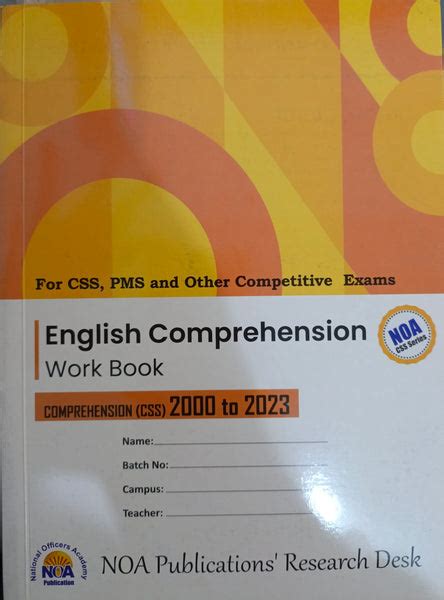 English Comprehension2020 2023 Css Book Bank