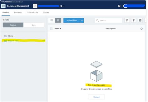 This Folder Is Empty Message Displays When Trying To Access Project Files Stored In Bim 360