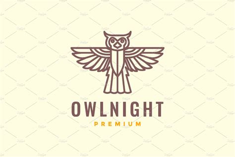 Flying Bird Freedom Horned Owl Logo Creative Market