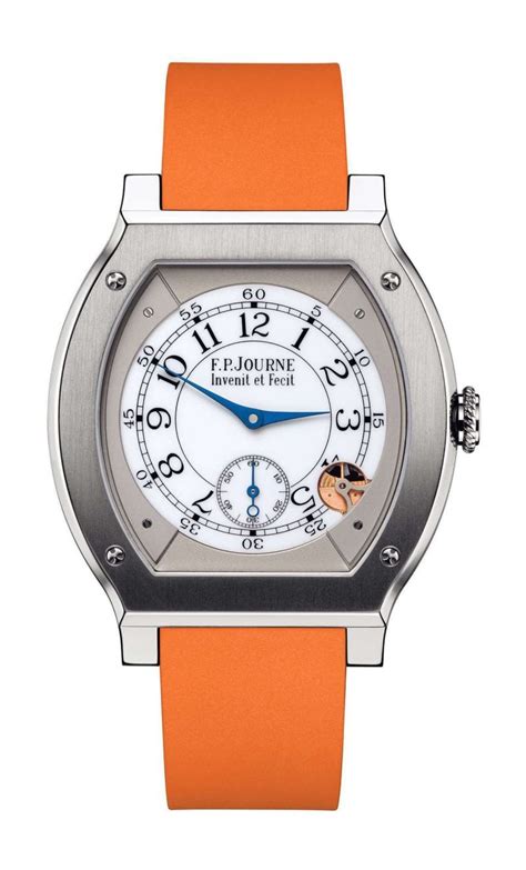 Fpjourne 48mm élégante 48 Titanium Mens Watch Orange Strap Titanium