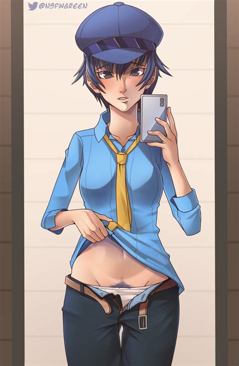 Rule 34 Belly Blue Eyes Blue Hair Blue Pubes Blush Blushing At Viewer
