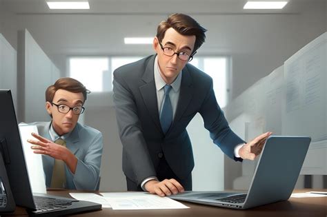 Premium Ai Image Illustration Of A Businessman Working With Business