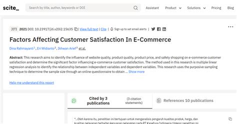 Factors Affecting Customer Satisfaction In E Commerce