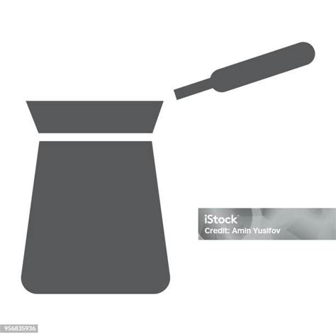 터키 Cezve 문자 모양 아이콘 커피 카페 터키어 커피 기호 벡터 그래픽 흰색 배경 Eps 10 솔리드 패턴 개념에 대한 스톡 벡터 아트 및 기타 이미지 Istock