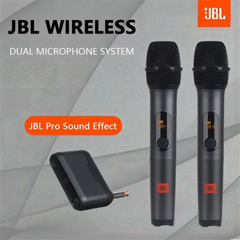 Jbl Wireless Two Microphone System With Dual Channel Receiver Black Shopee Philippines