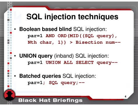 advanced sql injection to operating system full control slides ppt