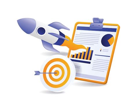 Premium Vector Rocket Launch Target For Startup Business Development