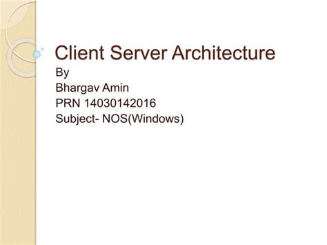 Client And Server Pptx