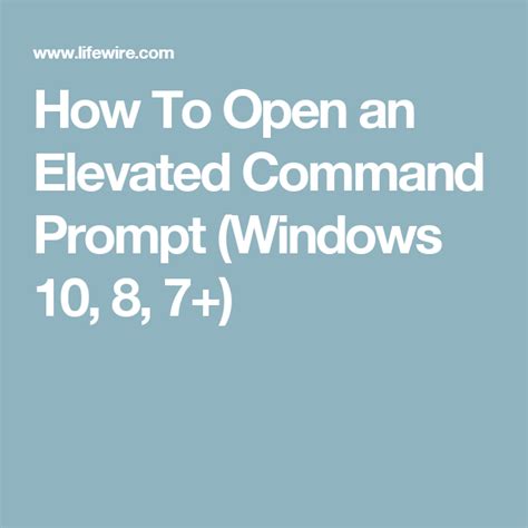 Elevated Command Prompt