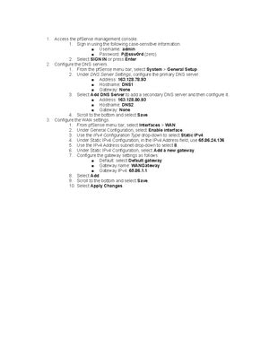 Configure A Screened Subnet DMZ Sign Into The PfSense Management Console Enter Admin
