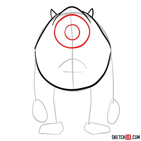 How To Draw Mike Wazowski Sketchok Easy Drawing Guides