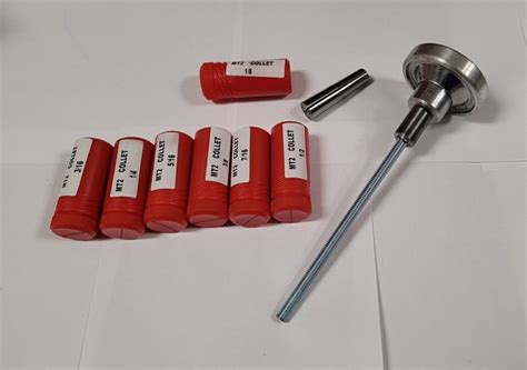 New Atlas Craftsman 6″ Lathe Mt2 Collet And Drawbar Set Bm Parts Tech