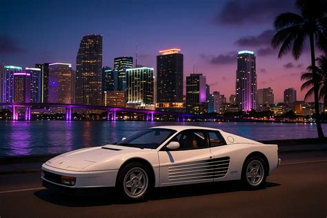 Ferrari Testarossa Em Miami Vice Supercarro Dos Anos 80