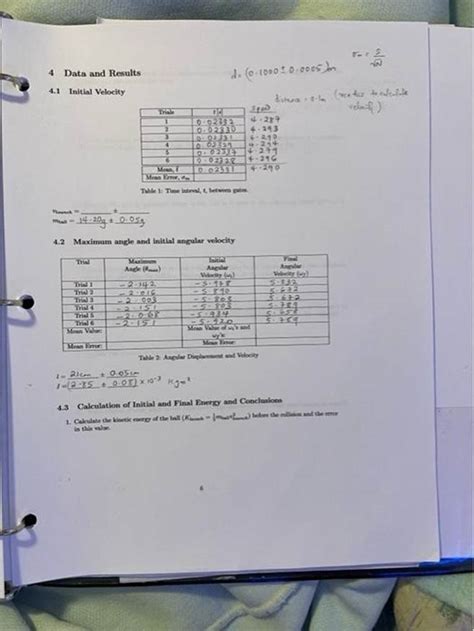 Solved Experiment Conservation Of Energy Adopted From Experiment 3 1 Answer Transtutors