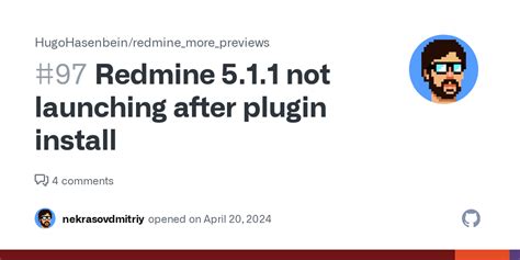 Redmine Not Launching After Plugin Install Issue HugoHasenbein Redmine More