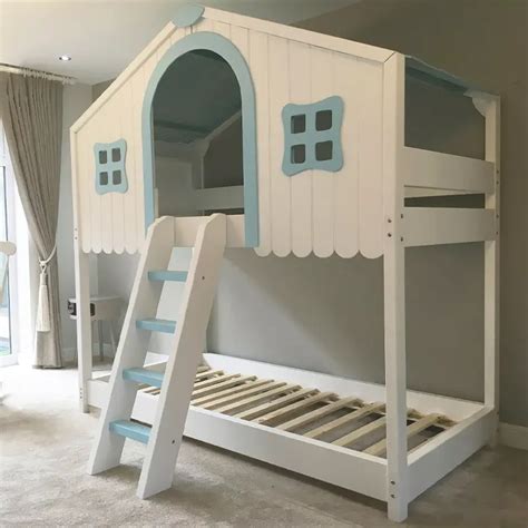 خرید تخت خواب کودک چوبی دو طبقه مدل کلبه پیکوتویز