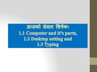 Computer And It S Parts PPTX Operating Systems Computer Software And Applications