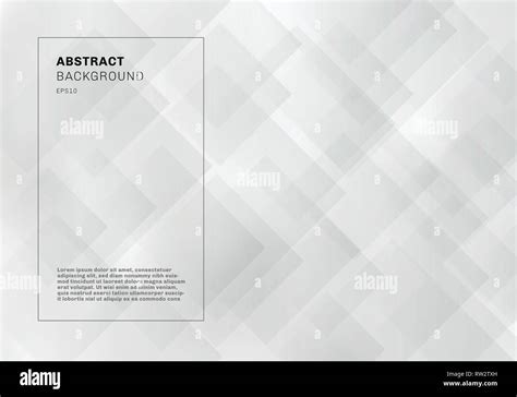 Abstract Elegant Geometric Squares Overlapping White And Gray Color