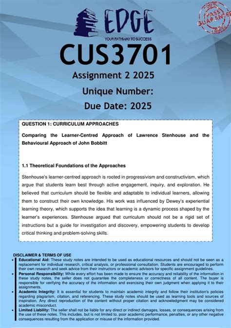 cus3701 assignment 2 answers 2025 distinction guaranteed