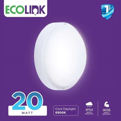 Promo Ecolink Lampu Dinding Outdoor Plafon Bulkhead Led 20w Putih Diskon 13 Di Seller Sentral