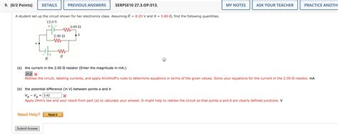 Solved A Student Set Up The Circuit Shown For Her Chegg