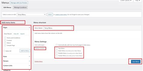 How To Create And Manage Navigation Menus In Wordpress Quick Guide Tech Training Hq